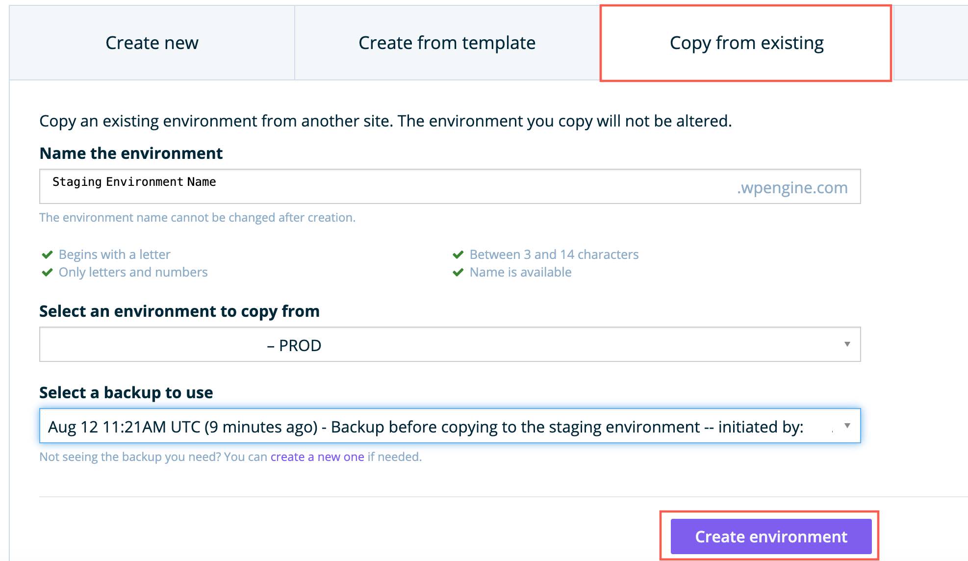 How to create staging environment in WPEngine in 3 clicks