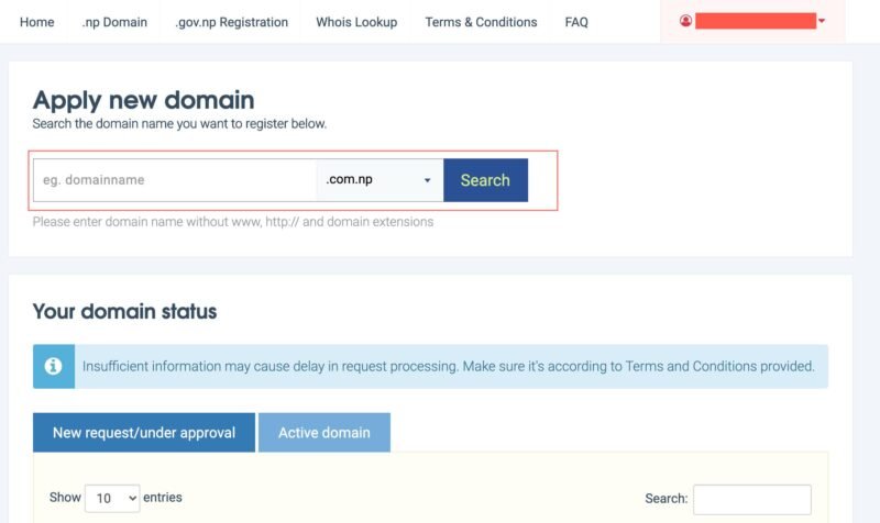 How to register .com.np domain in 4 steps for free, in Nepal